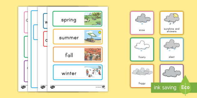 Weather and Season Calendar - weather, season, calendar, display