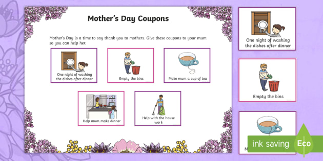 Mother's Day Coupons Activity (teacher made)