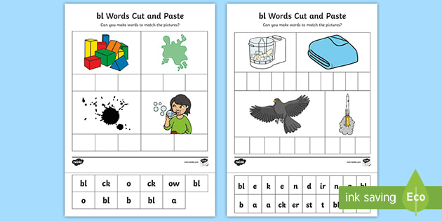 bl-Cut-and-Stick Worksheet (teacher made)