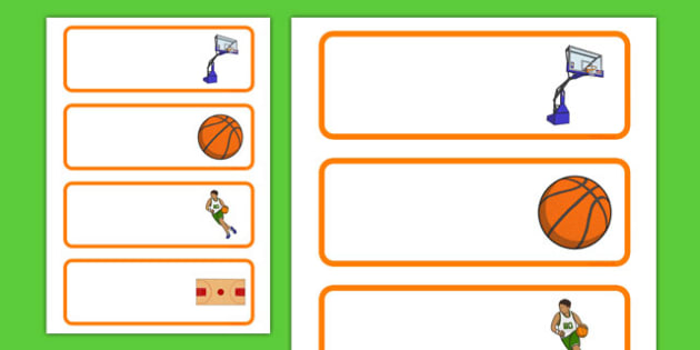 Basketball Labels (teacher made)
