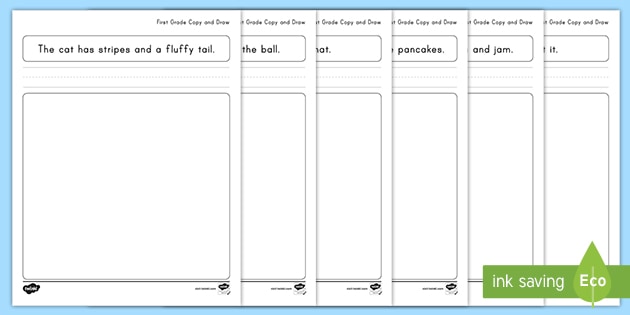 First Grade Copy and Draw Writing Activity Pack