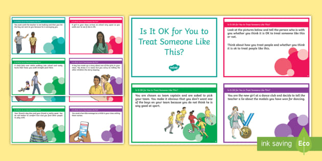 Is It Ok for You To Treat Someone Like This? Worksheet