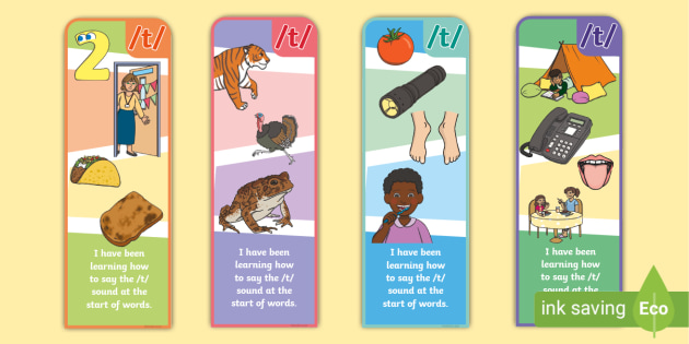 Initial /t/ Sound Bookmark (teacher made)