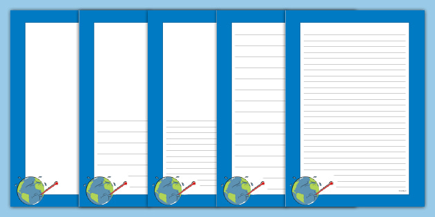 * NEW * Global Warming Earth Page Border
