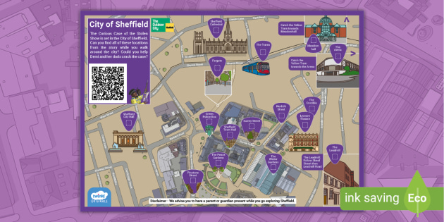 Sheffield Landmarks Treasure Hunt Map | Twinkl Originals