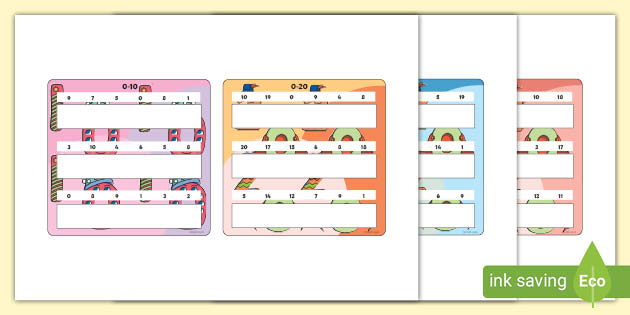 👉 Number Recognition 0-20 Pop It Game Boards