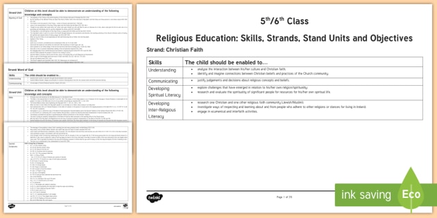 Fifth/Sixth Class Religious Education Skills and Objectives Planning ...