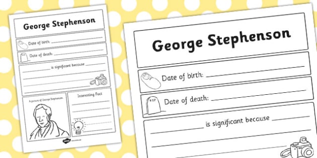 George Stephenson | Writing Frame | History | Parents