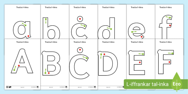 L-Ittraċċar tal-ittri A-Z (teacher made)