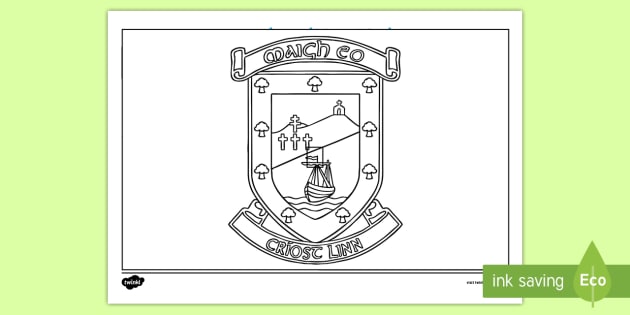 Mayo Crest Colouring Page (teacher made)