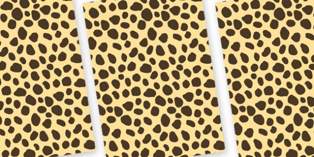 Cheetah Themed Pattern A4 Sheets