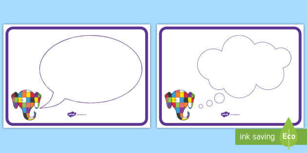 Speech and Thought Bubble Posters to Support Teaching on Elmer