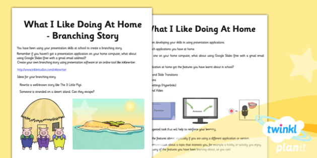 Computing: PowerPoint Presentation Skills Year 3 Unit Home Learning Tasks