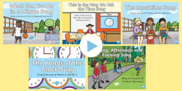 Time Songs and Rhymes PowerPoints Pack (teacher made)