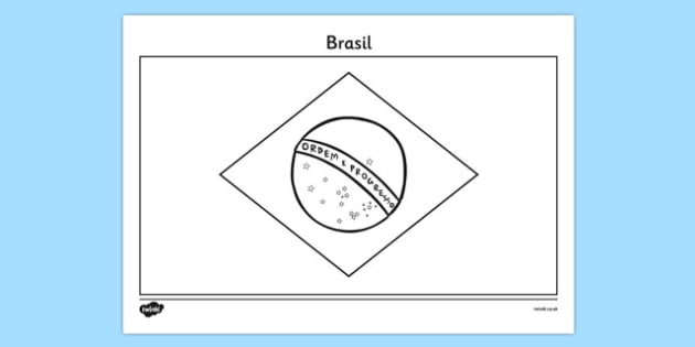 Lliwio Fflag 'Brasil' - welsh, cymraeg, brasil, olympaidd, gemau, rio
