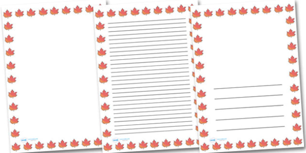 FREE! - Autumn Leaf Portrait Page Borders- Portrait Page Borders