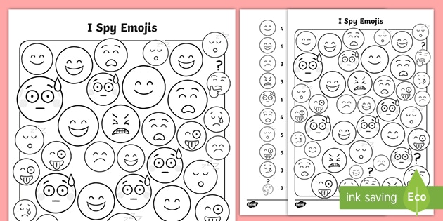 😊 Smile Day I Spy Emojis (teacher made)