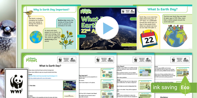 FREE! - What Is Earth Day & Why Is It Important? Assembly Pack | WWF