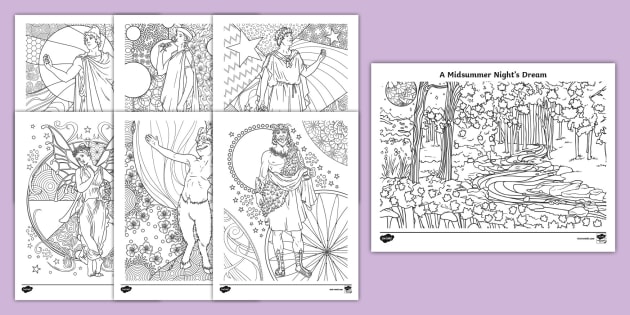 midsummer night's dream coloring book