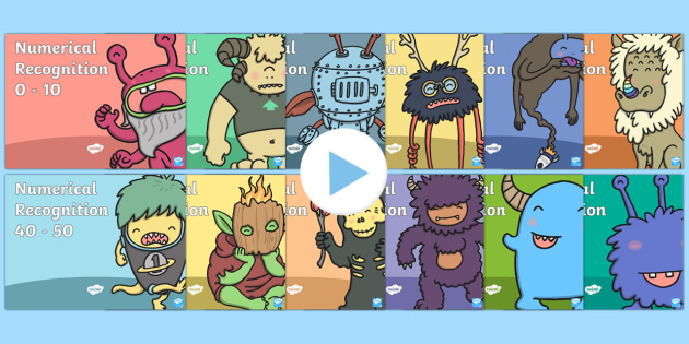 Numeral Recognition 0 to 100 Ideas and PowerPoint