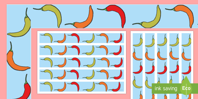 Chilli Challenge Display Borders (teacher made)