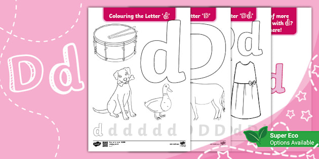 Letter D For Coloring