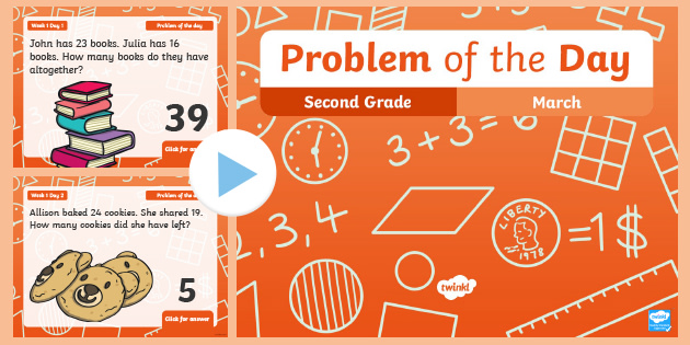 Second Grade Math Problem Of The Day March PowerPoint second-grade-math-problem-of-the-day-march-powerpoint