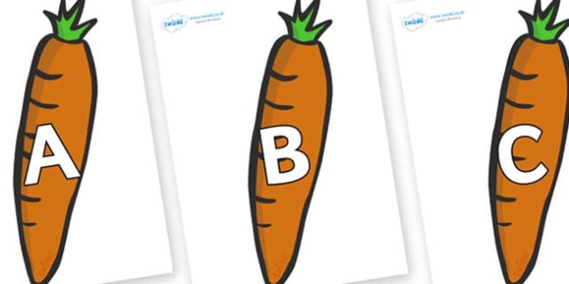 FREE! - A-Z Alphabet on Carrots (teacher made)