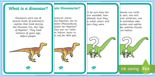 Dinosaur Fact Display Posters English/German (teacher made)