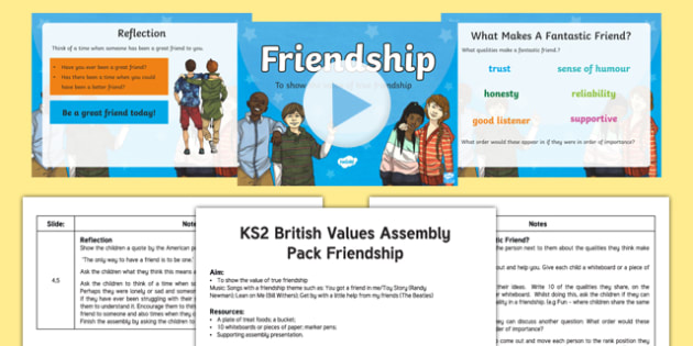 British Values Friendship Assembly Pack (teacher made)