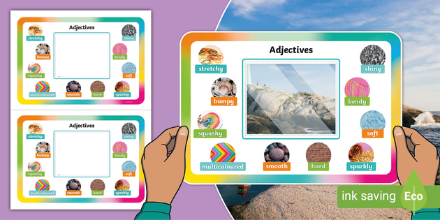 I Spy Frame: Adjectives - Properties of Materials - Twinkl