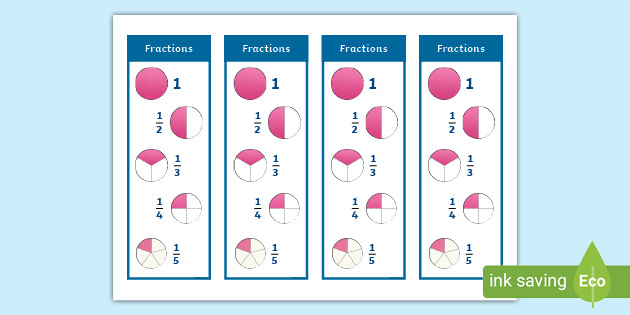 FREE! - Fractions Bookmarks (teacher made)