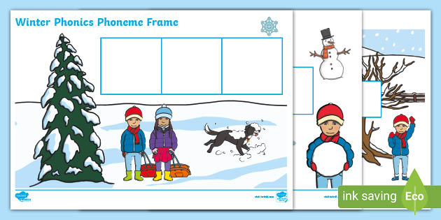 Winter Phonics Phoneme Frames (teacher made)