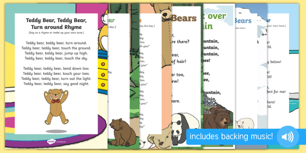 Bears Songs and Rhymes Resource Pack