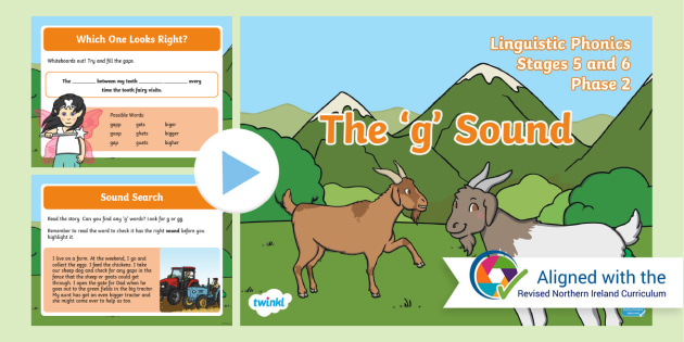 Linguistic Phonics Stages 5/6 Phase 2 'g' Sound PowerPoint