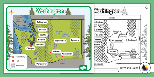 Map Of Washington State Google Search Washington Map