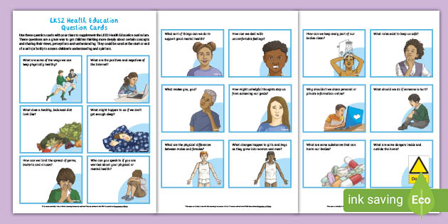 LKS2 Health Education Question Cards (Teacher-Made)