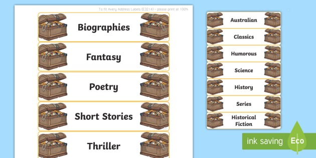 CBCA Book Week - Find Your Treasure Book Labels