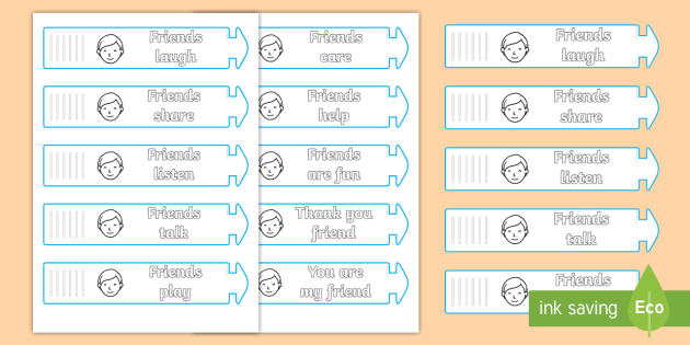 Friendship Message Wristband Activity (teacher made)