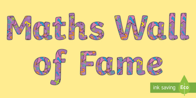 👉 Maths Wall of Fame Display Lettering (teacher made)