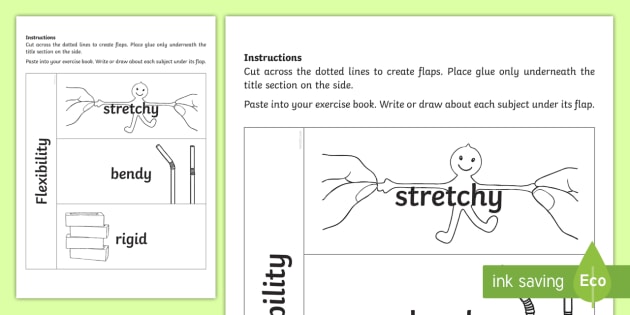 Flexibility Flaps Writing Worksheet