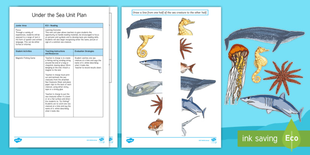 Under The Sea Unit Plan Template (teacher made)