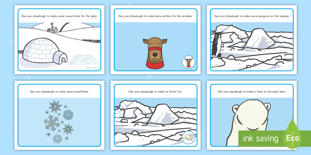 Polar Playdough Mats (teacher made)