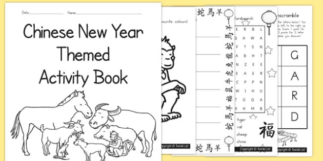 Chinese New Year Themed Activity Book (teacher made)