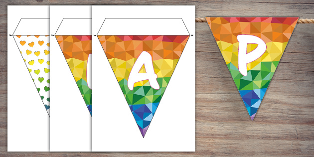Rainbow Pride Bunting (teacher made)