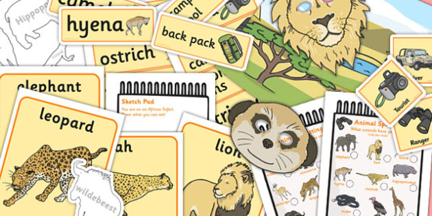 African Safari Role Play Pack - safari, ks1, roleplay, pack
