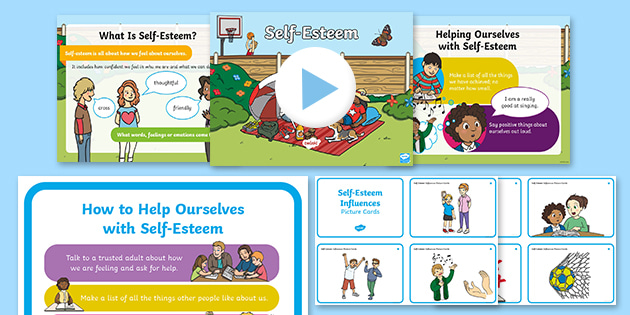 Self-Esteem Powerpoint and Activity Pack (teacher made)