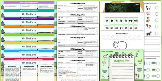 EYFS Farm Themed Lesson Plan Enhancement Ideas and Resources Pack ...