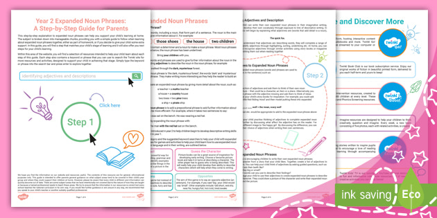 Year 2 Expanded Noun Phrases: Parent Guide and Activities Pack