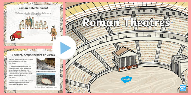 * NEW * KS2 Roman Theatres Information PowerPoint